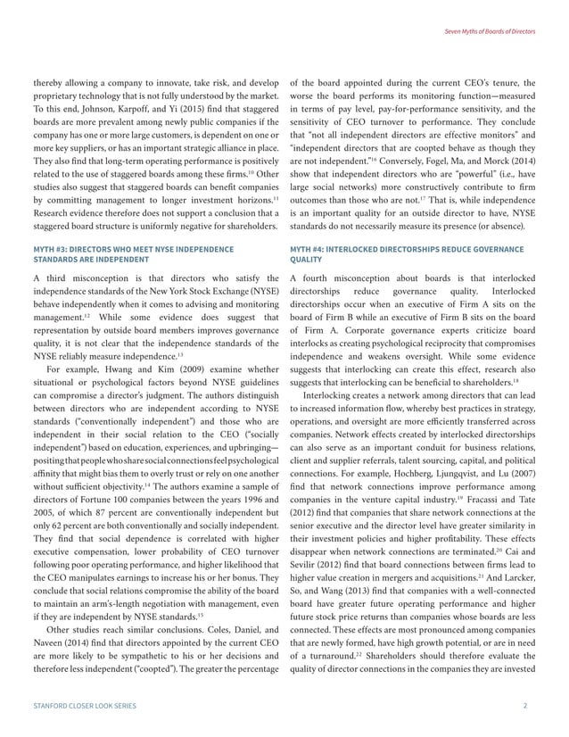 Seven Myths of Boards of Directors | PDF