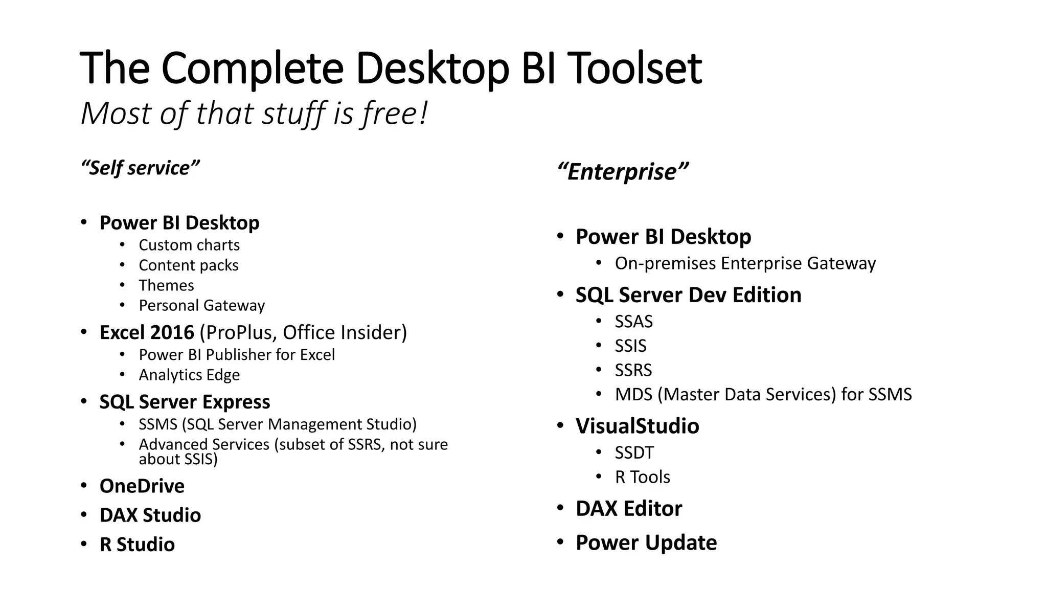 Microsoft Power Stack 2019 [Power BI, Excel, Azure & Friends] | PPTX