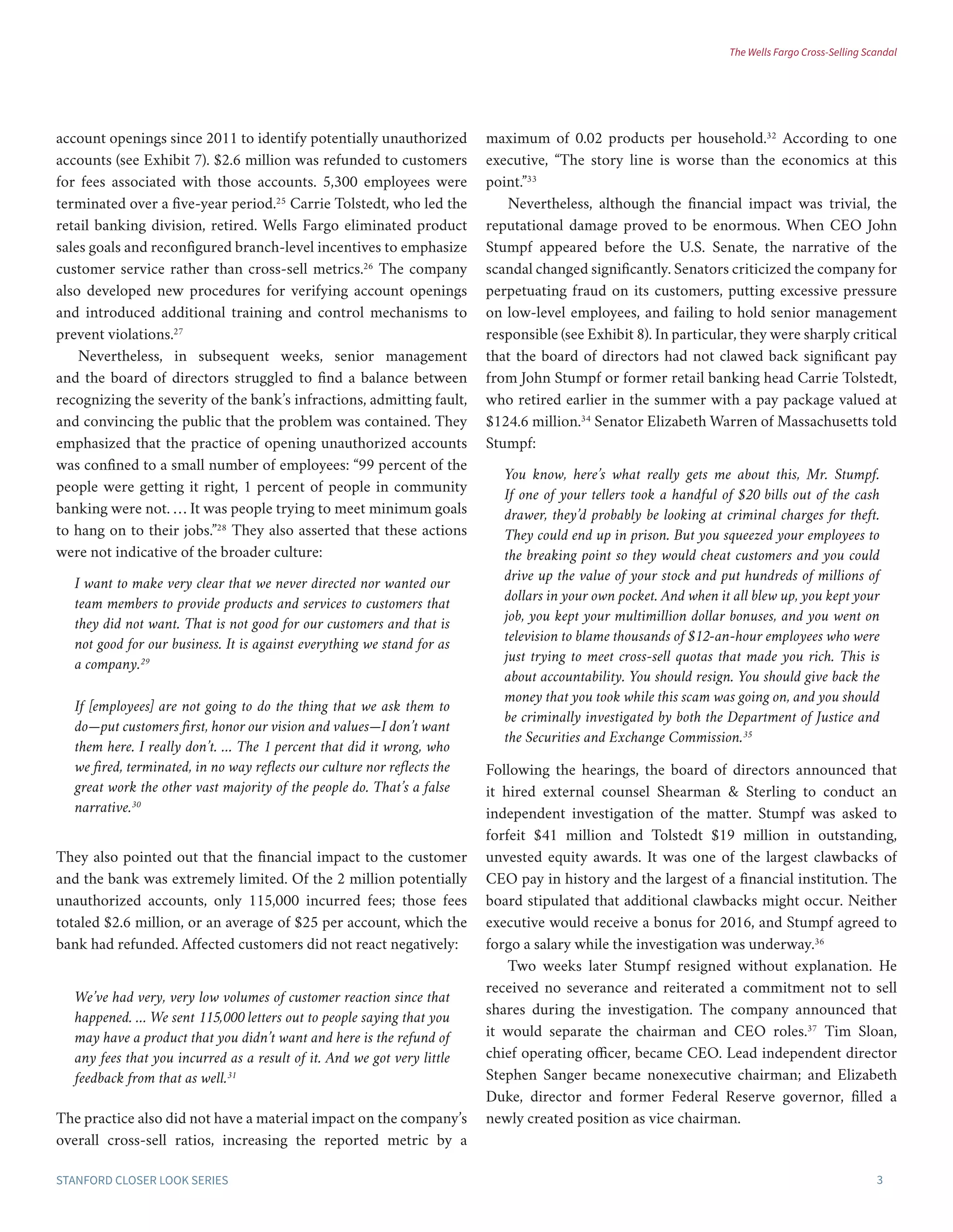 The Wells Fargo Cross-Selling Scandal | PDF