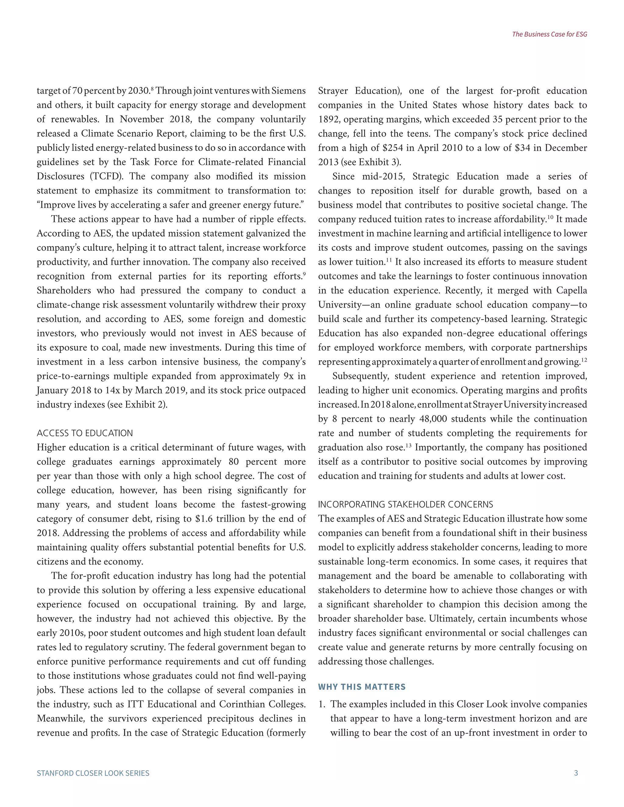 The Business Case for ESG | PDF