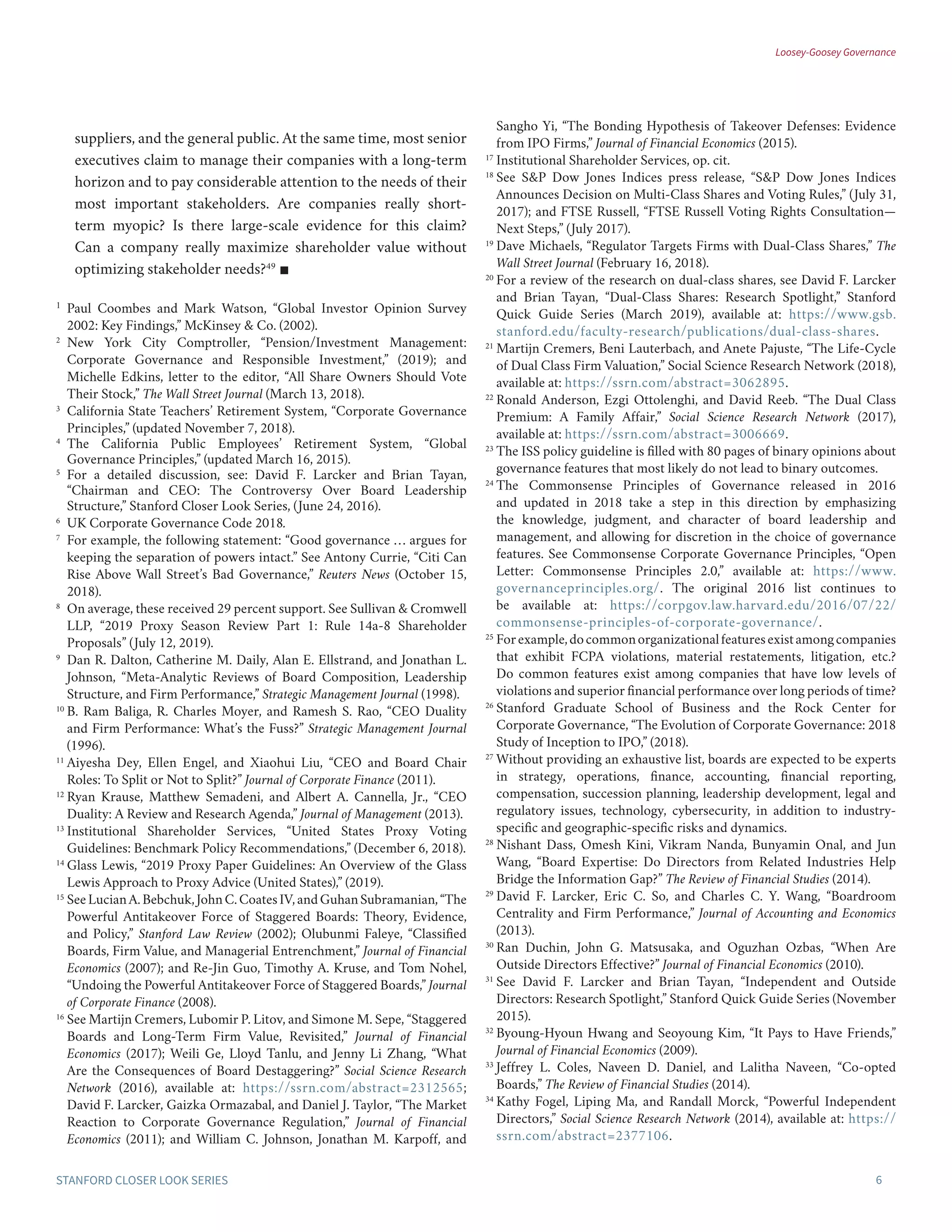 Loosey-Goosey Governance Four: Misunderstood Terms in Corporate ...