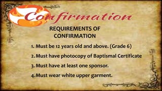 Christian Living (Sacrament of Confirmation) | PPTX