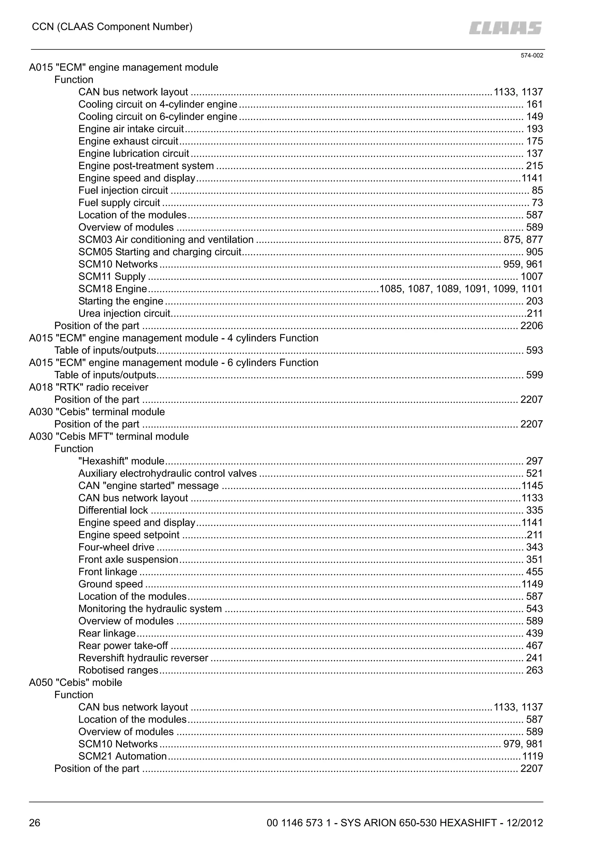 Claas Arion 650 620 550 530 tractor manual | PDF