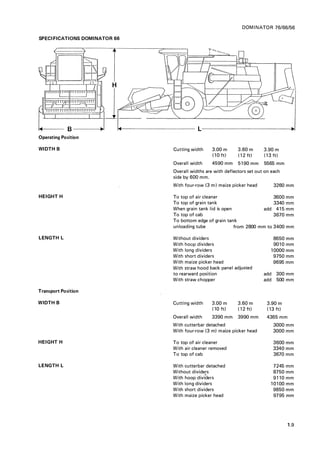 Claas Dominator Operators manual | PDF