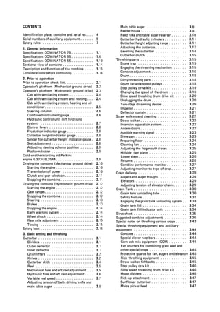 Claas Dominator Operators manual | PDF