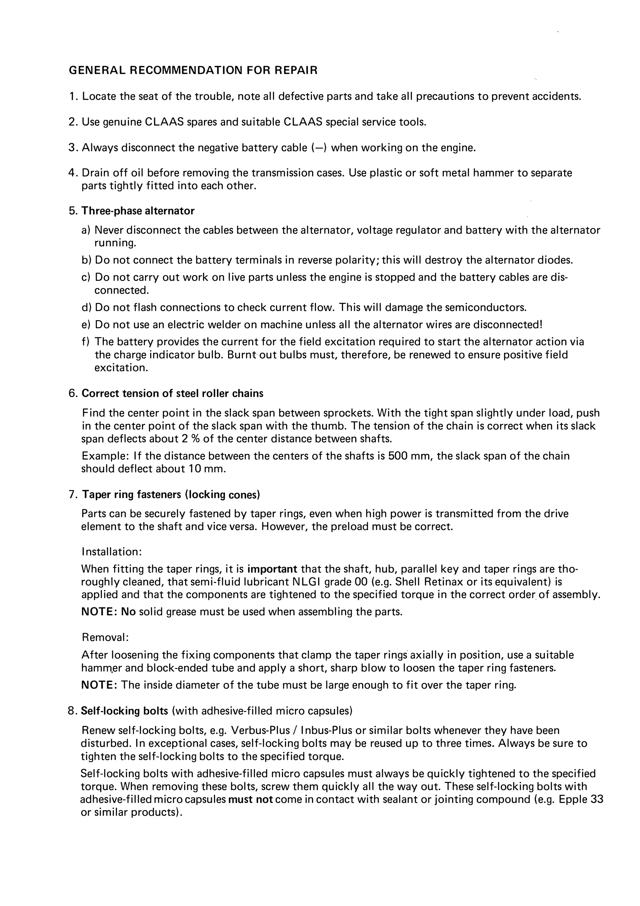 Claas Dominator 68-38 repair manual | PDF