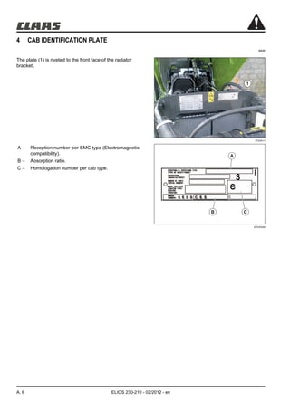 Claas Elios 230 220 210 tractor operator manual | PDF