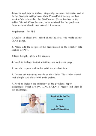 Cla 2 comprehensive learning assessment 2 – clo 2, clo 5, clo 8 p | DOCX