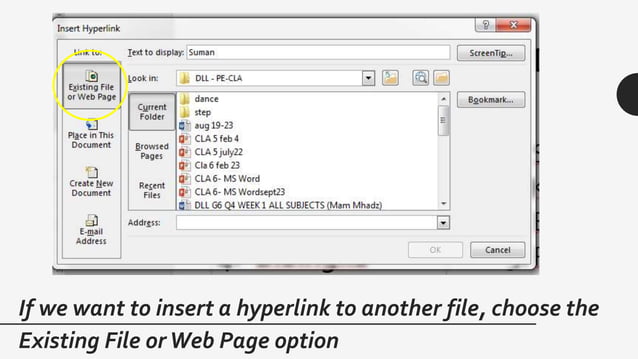 computer language lesson about hyperlink | PPT