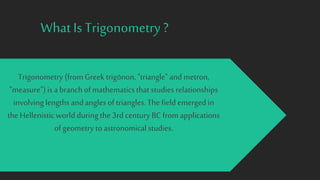 Trigonometry Exploration | PPT
