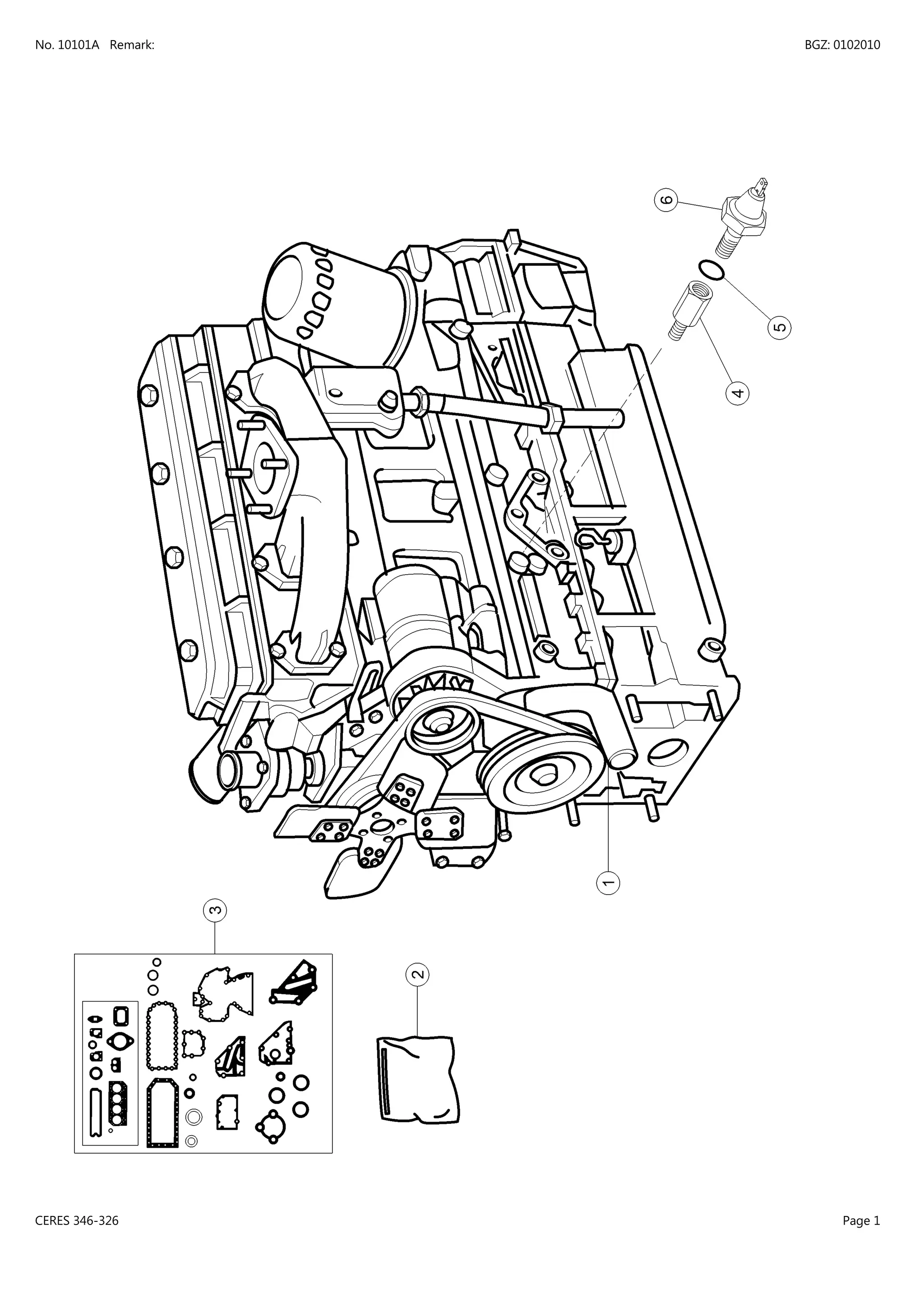 Claas ceres 346 326 tractor parts catalogue manual (sn a1700050 ...