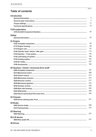 Claas talos 120 (type a38) tractor service repair manual | PDF