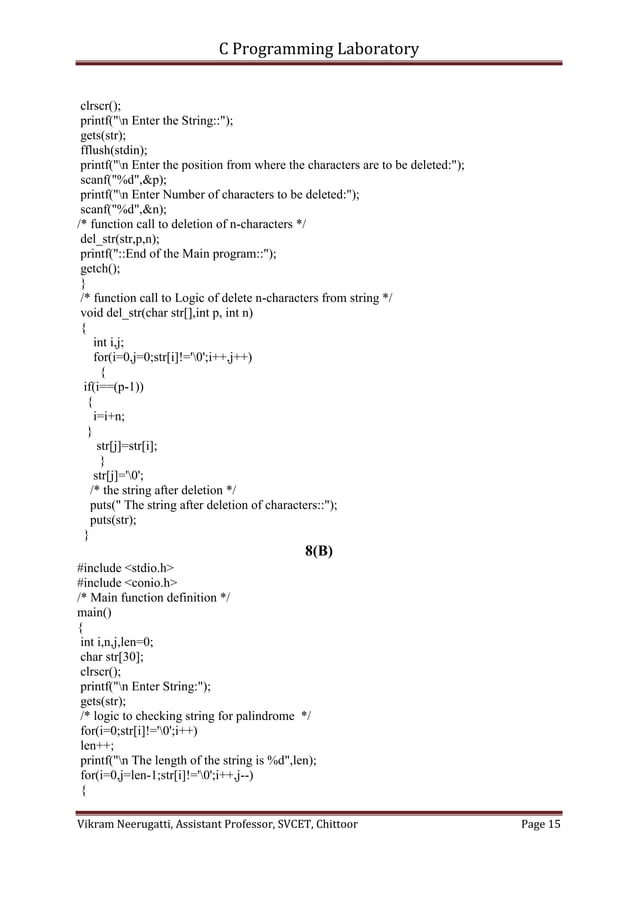 C Programming lab | PDF