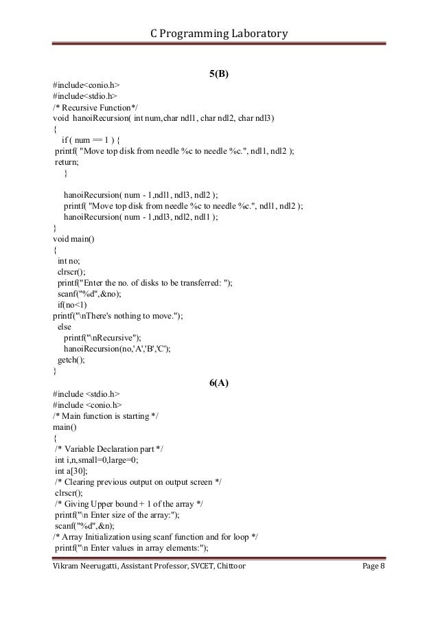 C Programming Lab