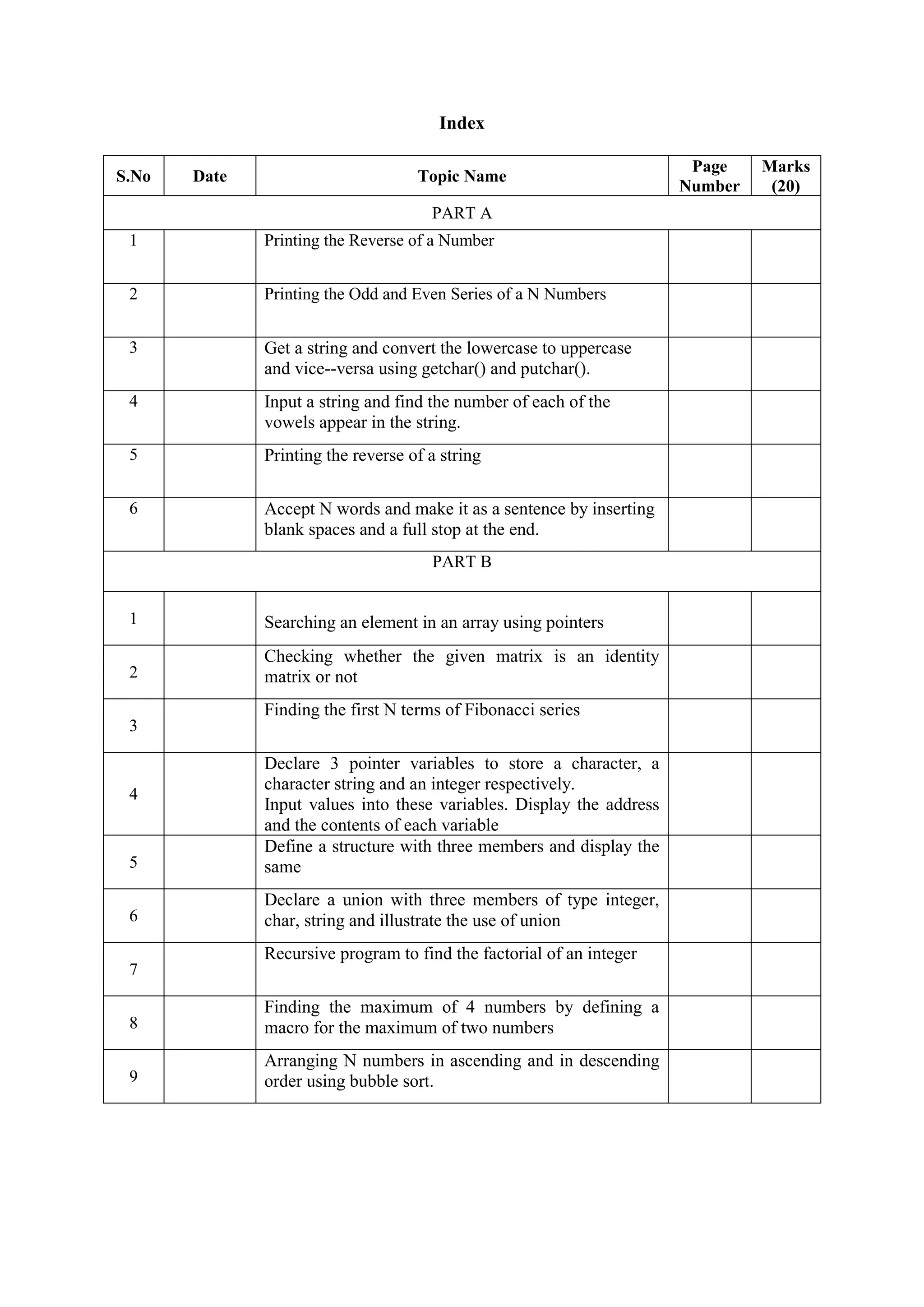 C_Lab Manual_Part A.docx