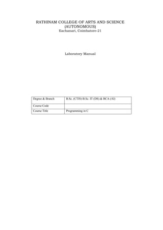 C_Lab Manual_Part A.docx