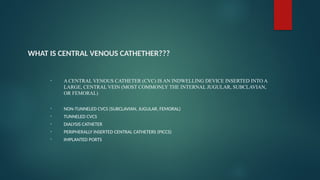 central line associated blood stream infection prevention | PPTX
