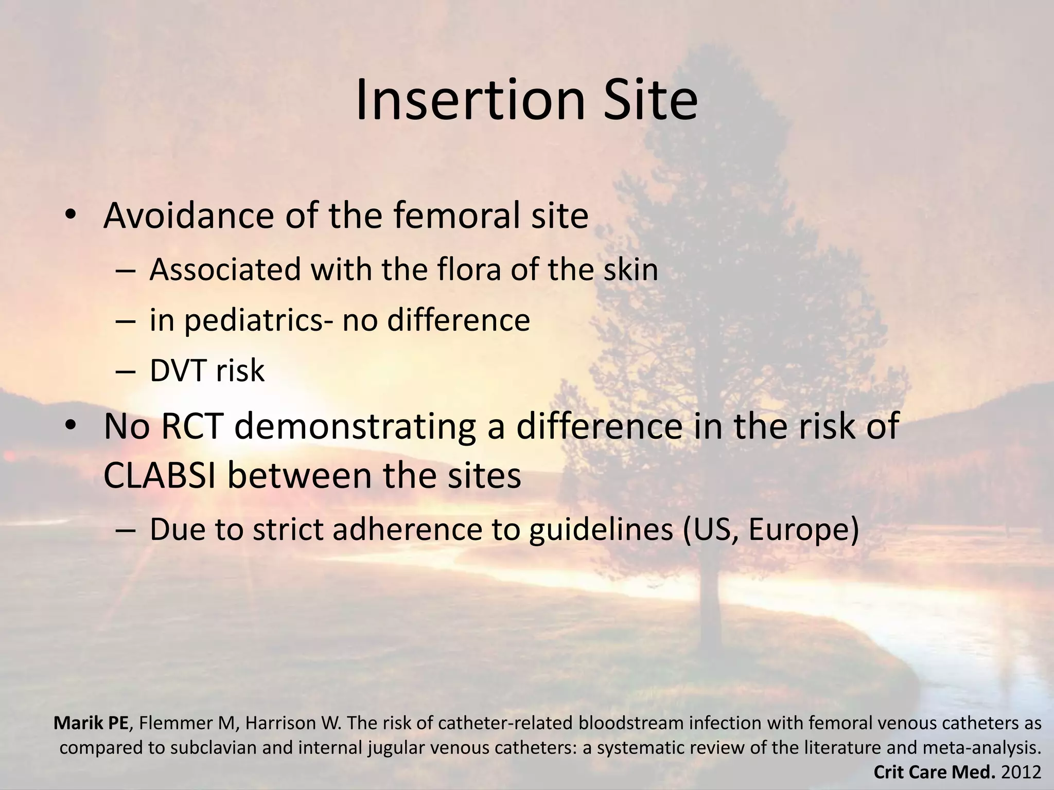 Central Line Associated Blood Stream Infections( CLABSI) | PPTX
