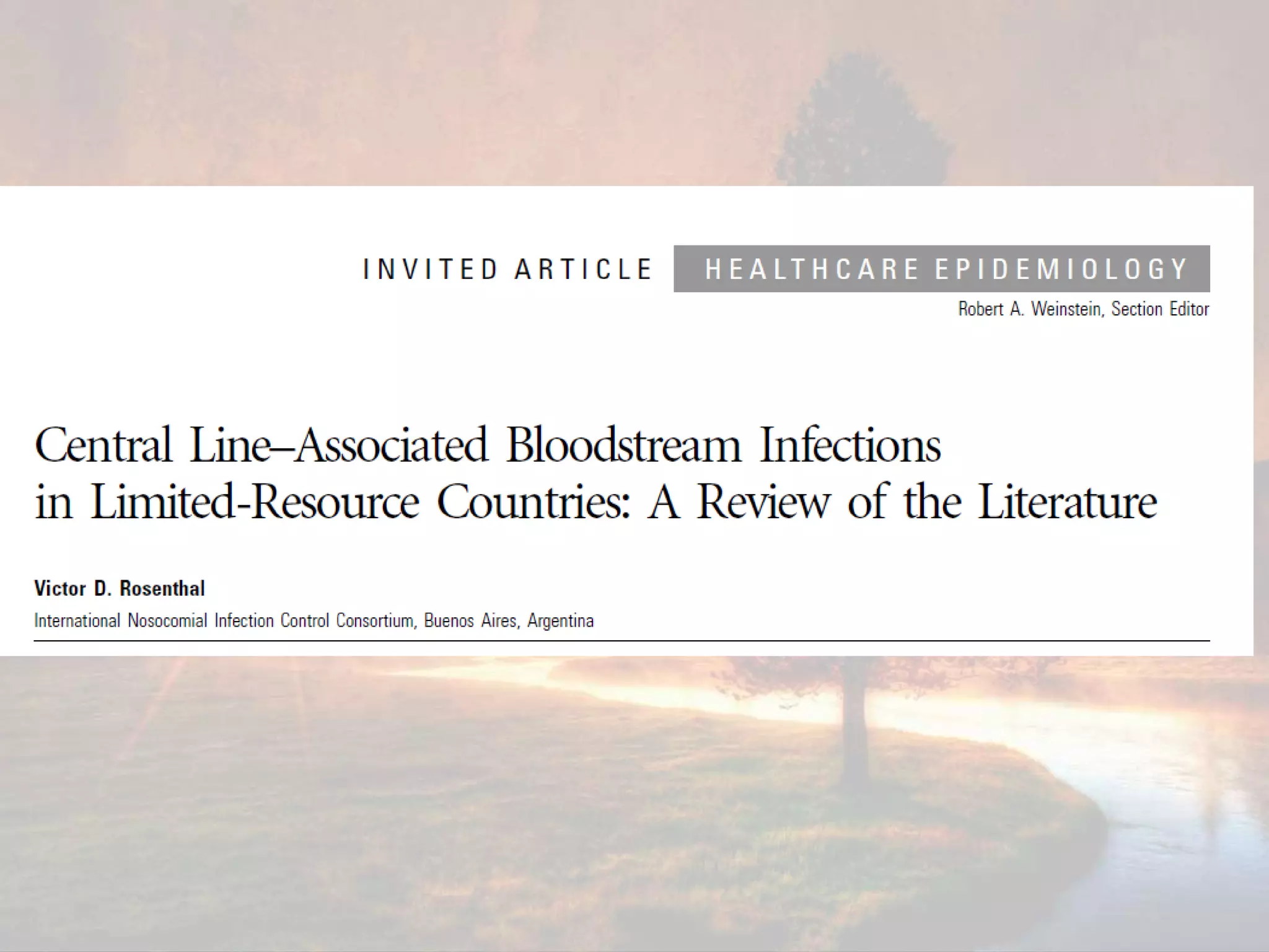 Central Line Associated Blood Stream Infections( CLABSI) | PPTX