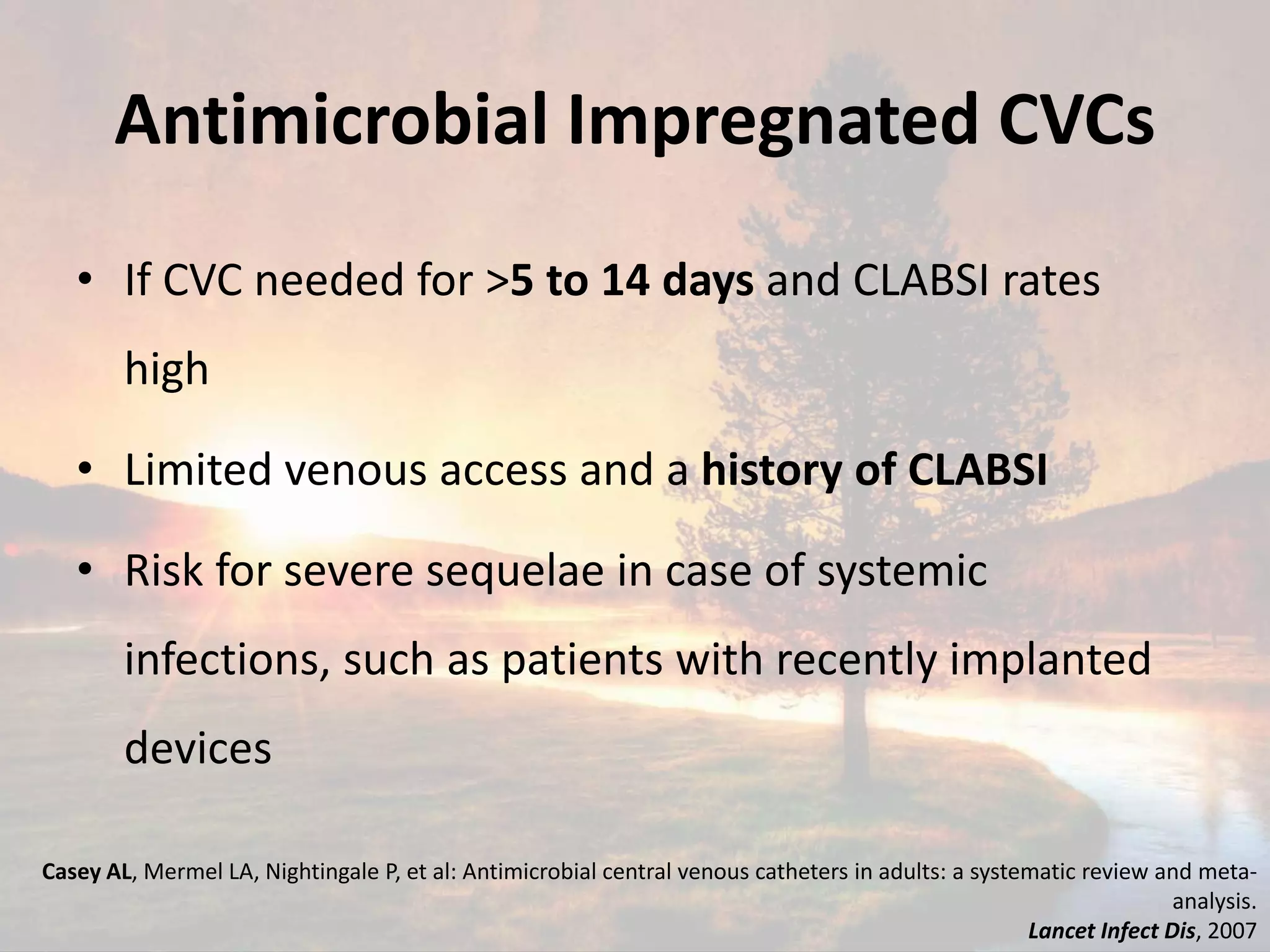 Central Line Associated Blood Stream Infections( CLABSI) | PPTX