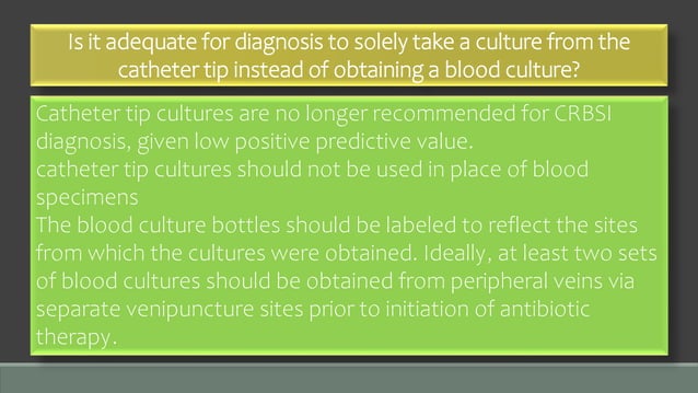 Prevention of Central Line–Associated Bloodstream Infections (CLABSI ...