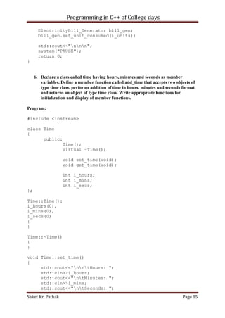 C++ lab assignment | PDF