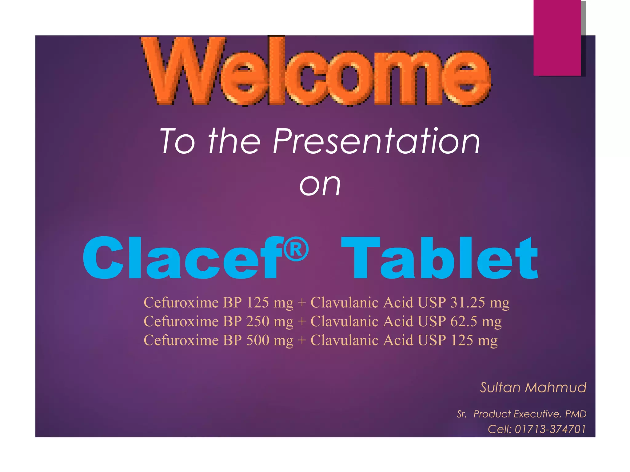 Clacef( cefuroxime + clavulanic acid) presentation | PPT