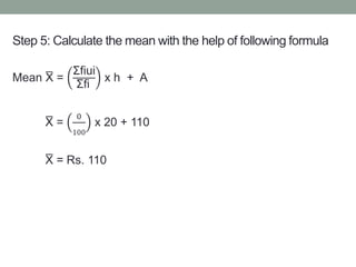Calculation of Mean for Grouped Data | PPTX