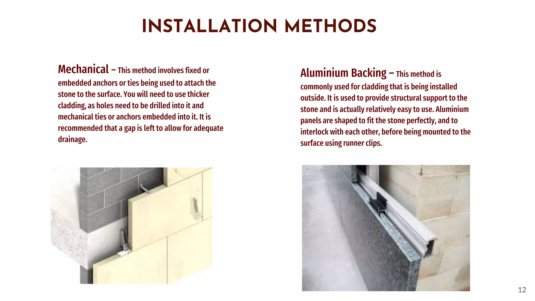 Types of Cladding | PPTX | Woodworking | Arts and Crafts