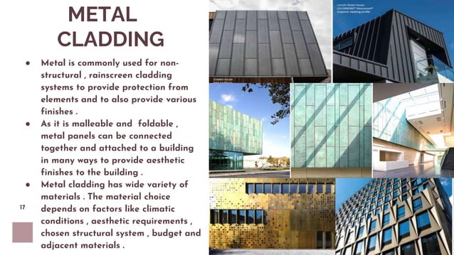 Types of Cladding | PPTX | Woodworking | Arts and Crafts