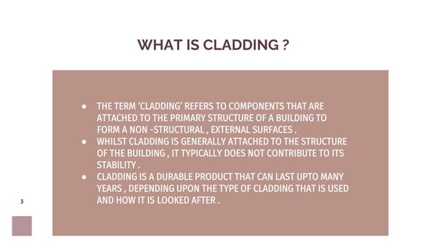 Types of Cladding | PPTX | Woodworking | Arts and Crafts