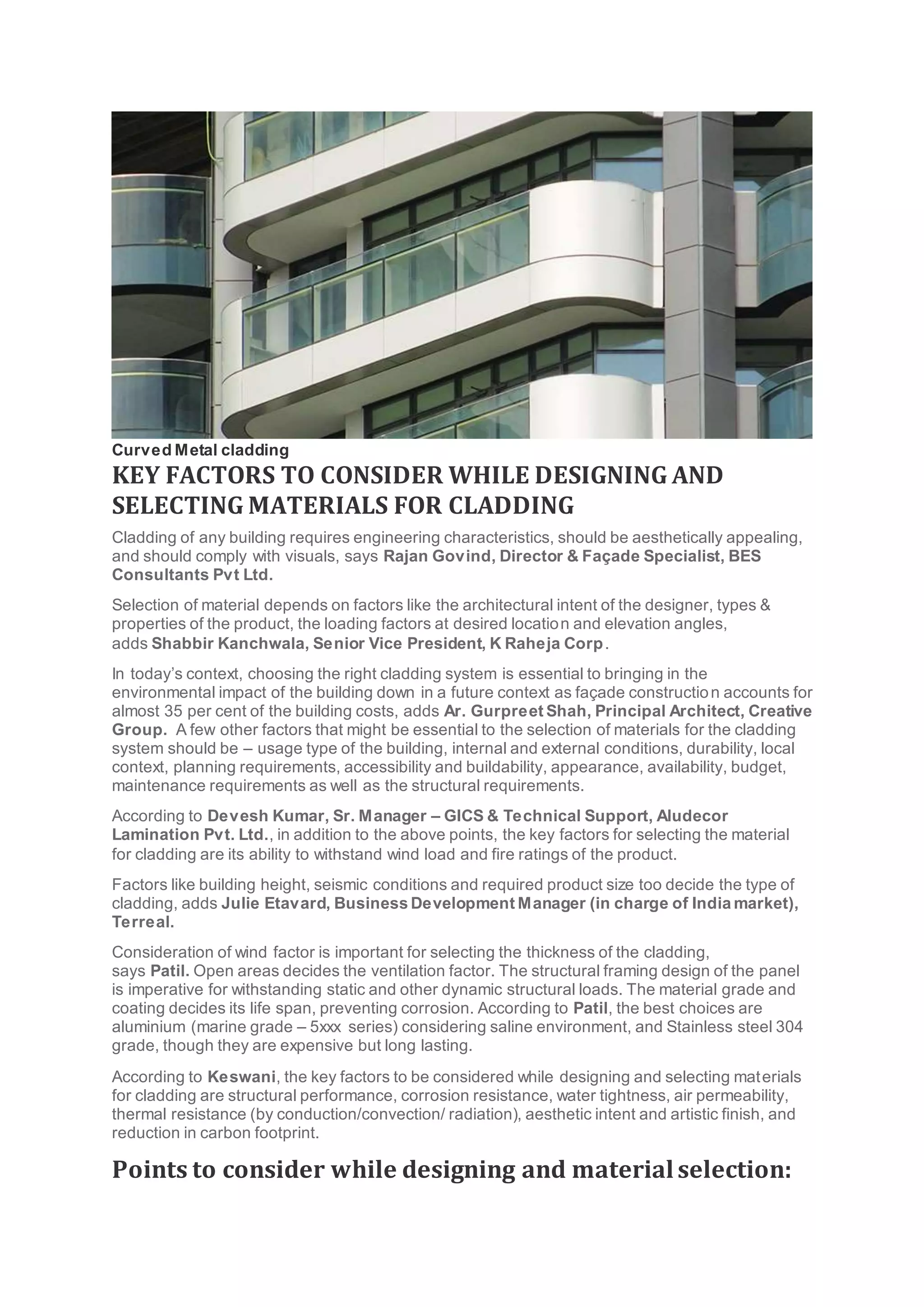STRUCTURAL ROLES OF CLADDING | DOCX