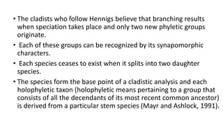 Cladistics | PPTX