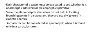 Cladistics | PPTX