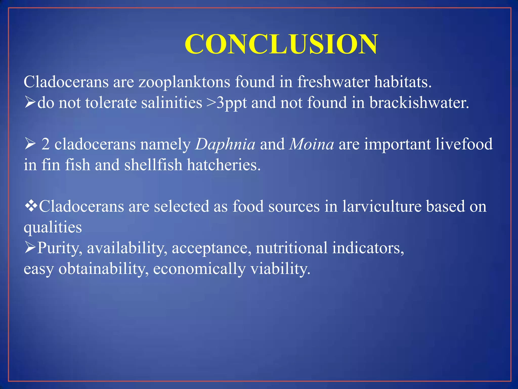 Cladoceran culture | PPTX