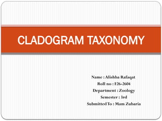 CLADOGRAM TAXONOMY................................pptx