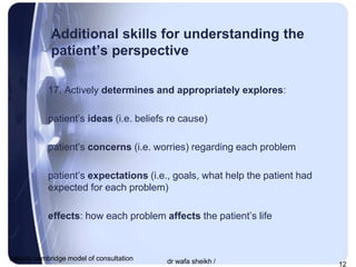 Calgary Cambridge model of consultation | PPT