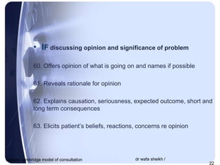 Calgary Cambridge model of consultation | PPT