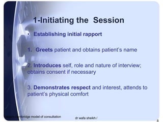 Calgary Cambridge model of consultation | PPT