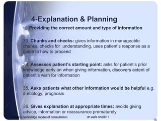 Calgary Cambridge model of consultation | PPT