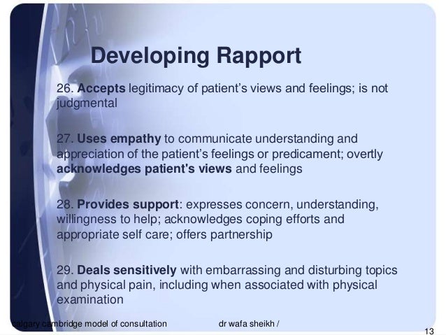 Calgary Cambridge model of consultation