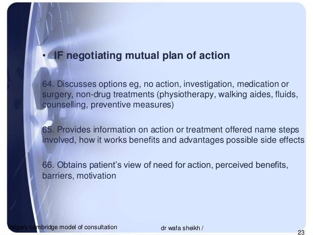 Calgary Cambridge model of consultation
