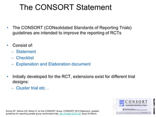 Dog-legs, Ladders and a CONSORT statement - Alan Girling and Karla ...