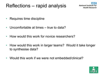 Rapid qualitative analysis: does it deliver? - Beck Taylor | PDF