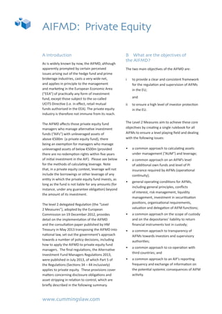 AIFMD - Private Equity | PDF