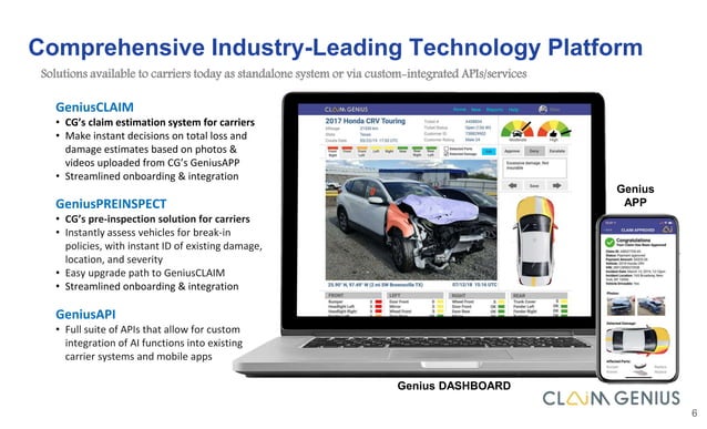 TDI Startup Insurtech Award - Claim Genius | PPT