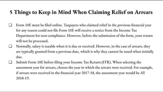 Simplified Procedure for Claiming Income Tax Relief Under Section 89(1 ...