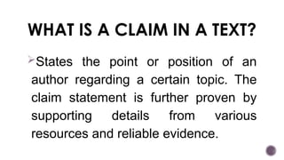 CLAIM-IN-A-WRITTEN-TEXT-CLAIMS-OF-FACT-VALUE-POLICY.pptx