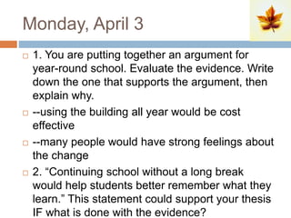 Claim and Counterclaim Bellwork.pptx