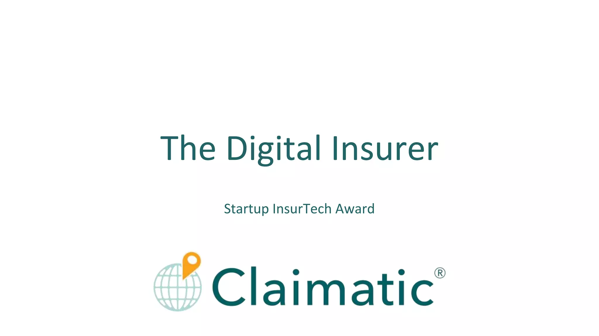 Startup InsurTech Award - Claimatic | PPT